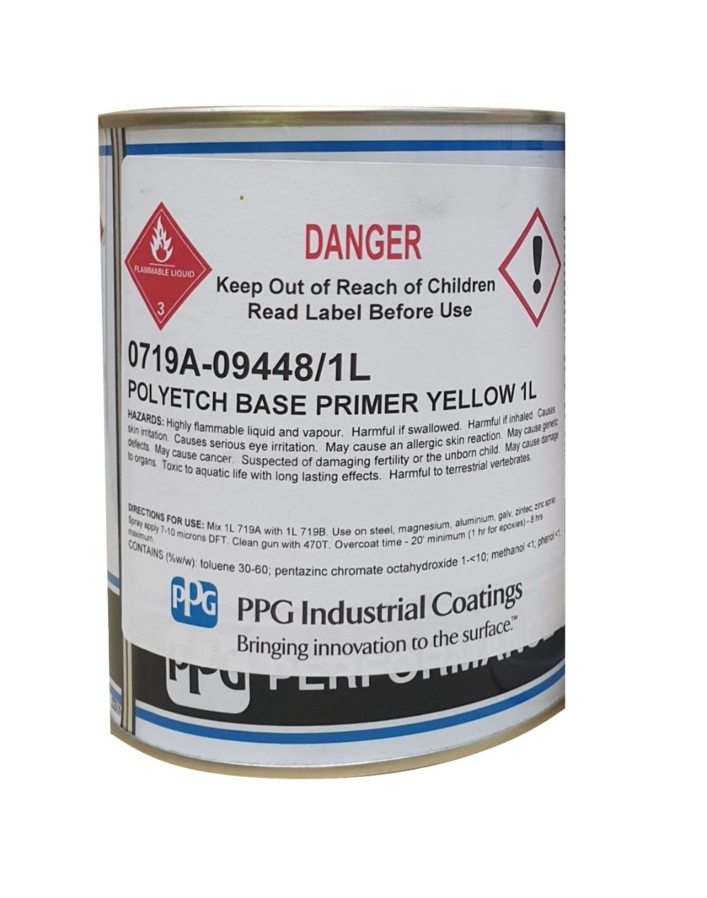 PPG Polyetch Base Primer Yellow - 1L– Premier Panelbeating Supplies Ltd