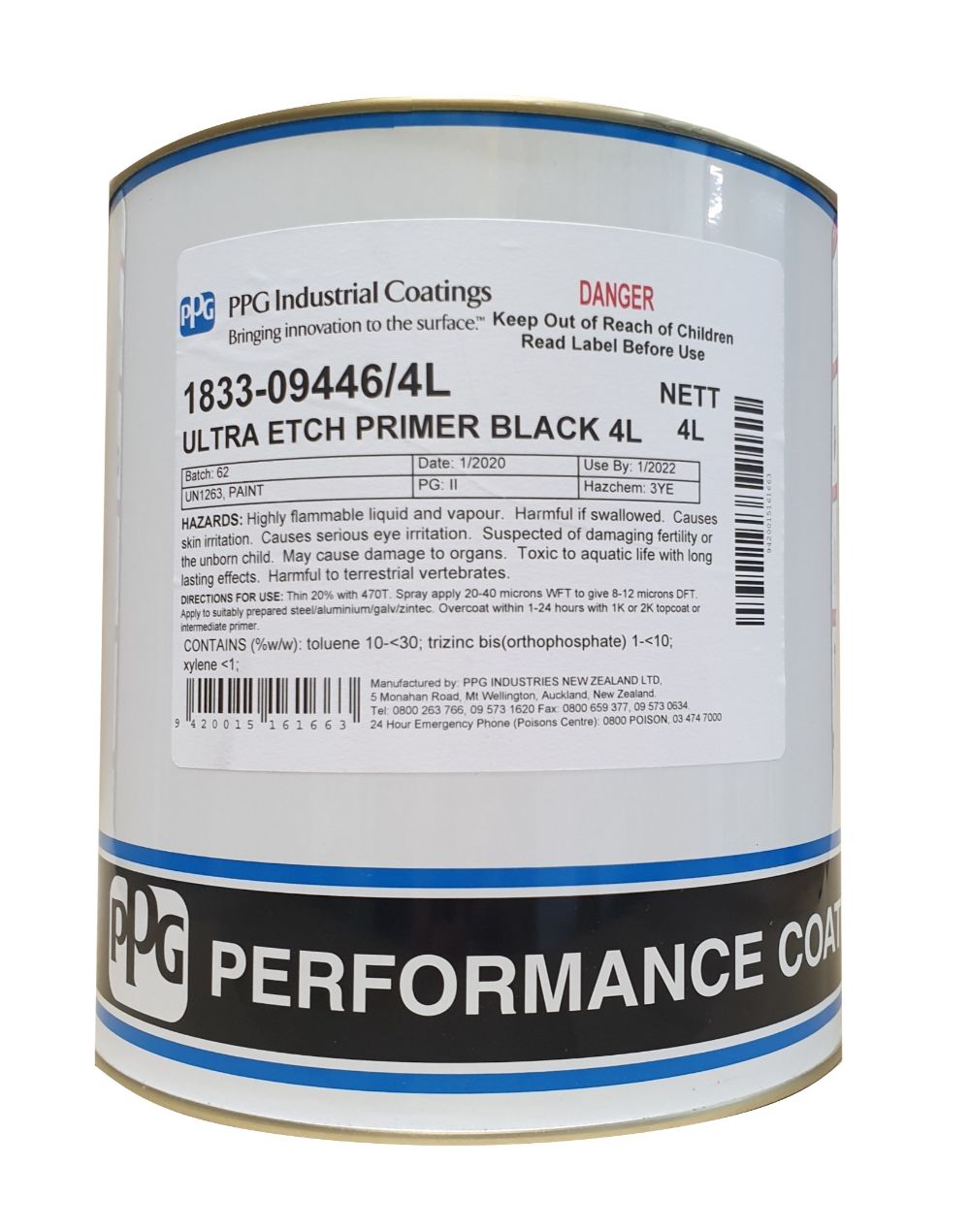 Ppg Black Primer CONCEPT 103 1K ETCH PRIMER (BLACK) 1L