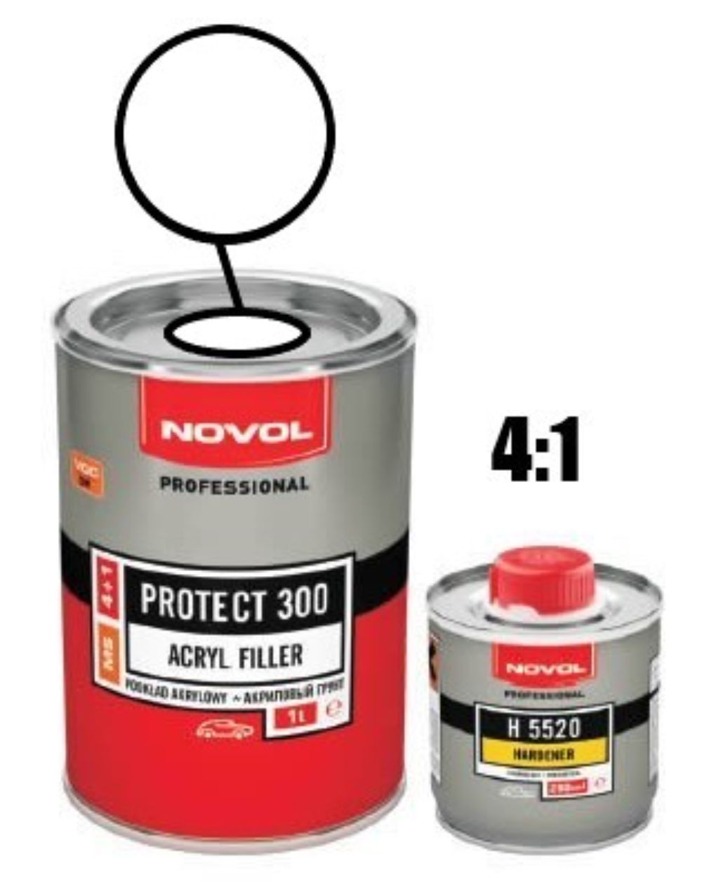 Novol Protect 300 2K Primer White - 1.25L Kit (1L+0.25L)– Premier ...